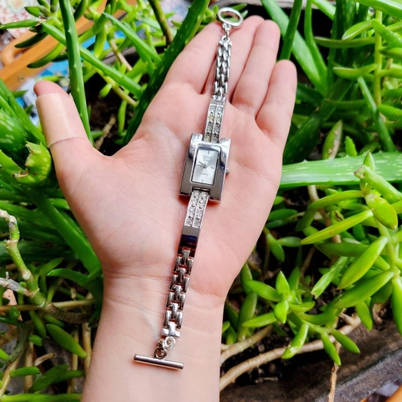 Accessories | Classic Good Times Silver Rhinestone Quartz Watch | Poshmark